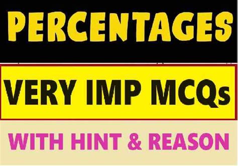 Percentage Class 8 Mcqs Rs Aggarwal Exe 6c Goyal Brothers Icse Maths