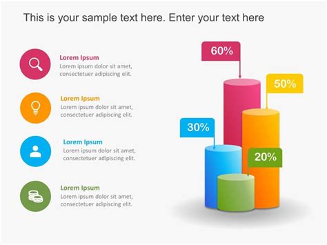 Cylinder Bar Graph Powerpoint Template