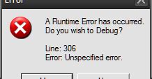 Bad Error Message Matt Lacey