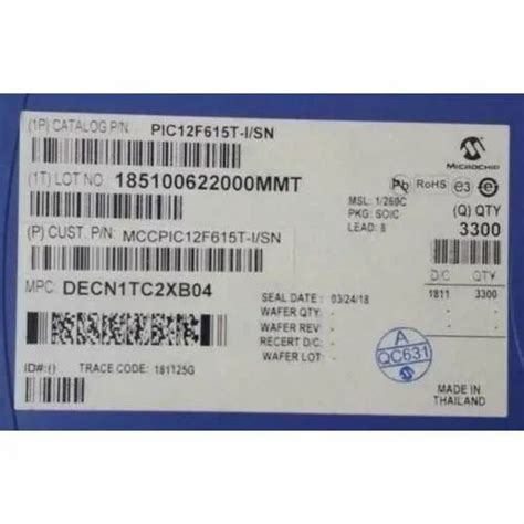 pic12f615t i sn microcontroller at rs 75 00 piece sahakar nagar