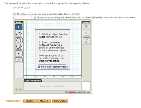 solved the demand function for a certain commodity is given
