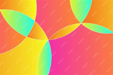 Premium Vector Bright Liquid Gradient Circles Overlap Background Abstract Holographic Rounded