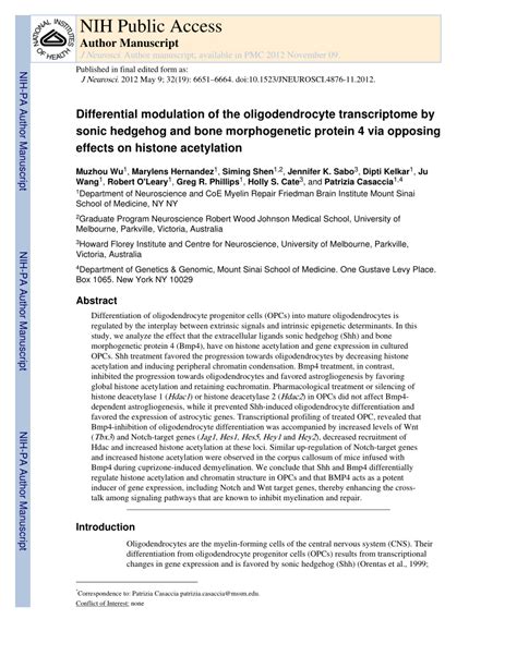 Pdf Differential Modulation Of The Oligodendrocyte Transcriptome By