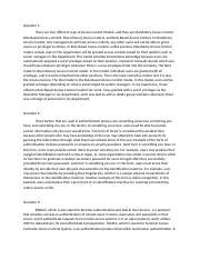 CMIT 425 Week 5 Assignment Docx Question 1 There Are Four Different Type Of Access Control