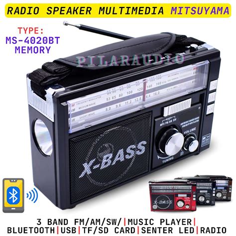 Jual Radio Fmamsw Speaker Portable Bluetooth Fm Radio Klasik Design