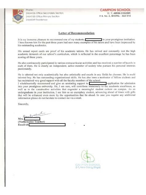 Lor Sample Pdf