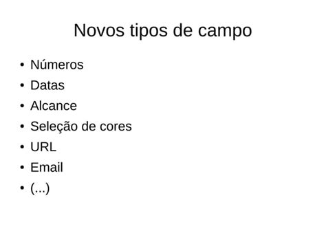 Validando formulários HTML5 PPT