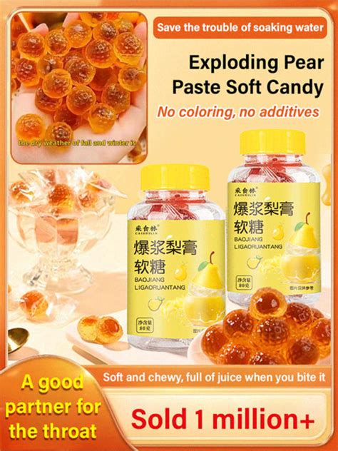 Pear Paste Gummy Candy Pear Paste Gummy For Soothing Throat And Lungs