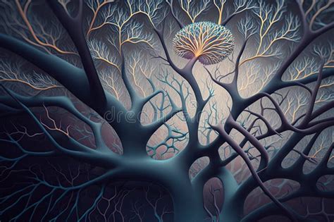 The Structure Of The Body S Cells Resembling Tree Branches Stock