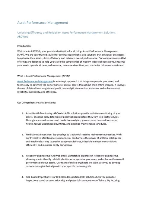 Ppt Asset Performance Management Powerpoint Presentation Free Download Id12335843