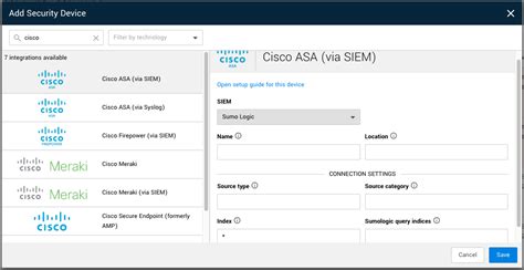 Cisco ASA Via SIEM Setup For Workbench Expel Help Center