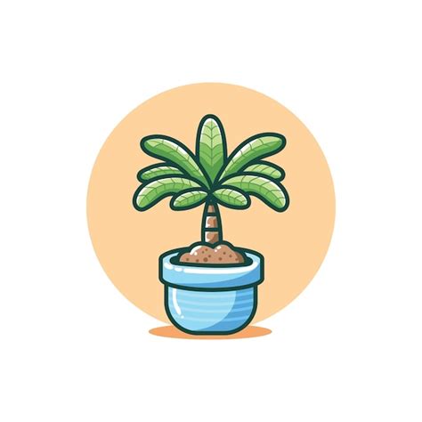 Premium Vector Palm Plant Vector Design Illustration Flat Design Icon