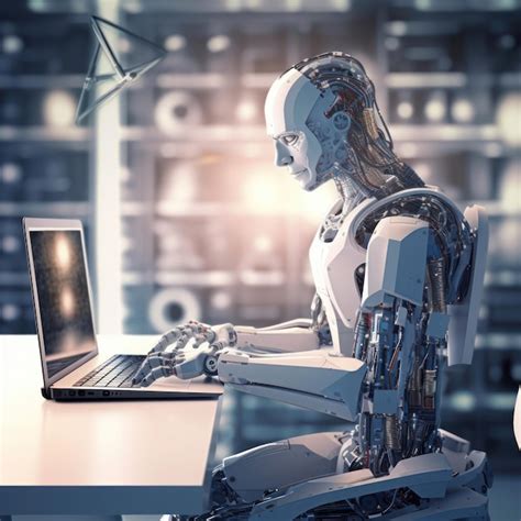 Robot Assistente Virtuale Robot Che Scrive Un Robot Chatbot Business Ai