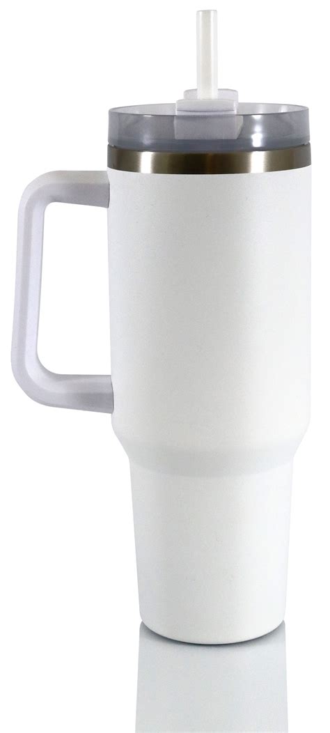 Mainstays 40 Ounce Stainless Steel Tumbler Artic White