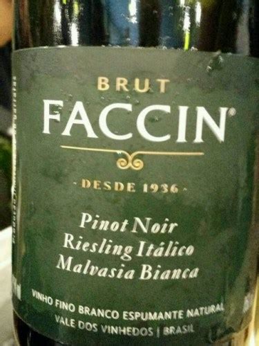 2018 Faccin Branco Espumante Natural Brut Vivino US