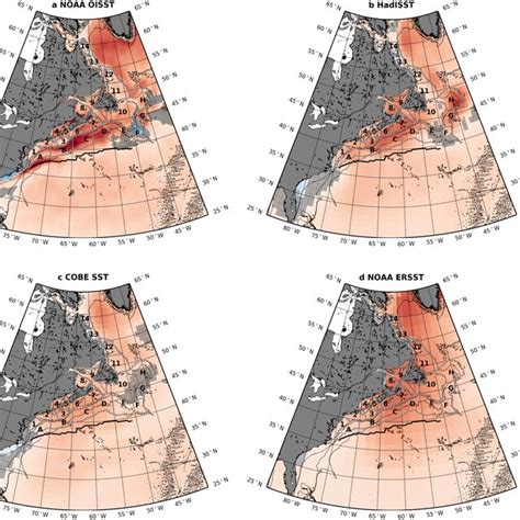 Comparison Of Meridional Mean Sea Surface Temperature Sst Anomalies