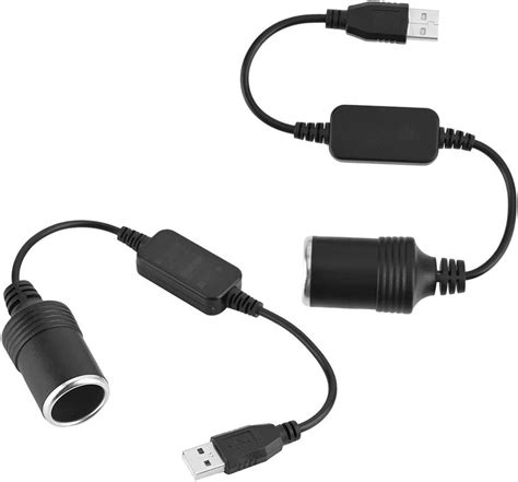 Usb A Male To 12v Car Cigarette Lighter Socket Female Converter Car