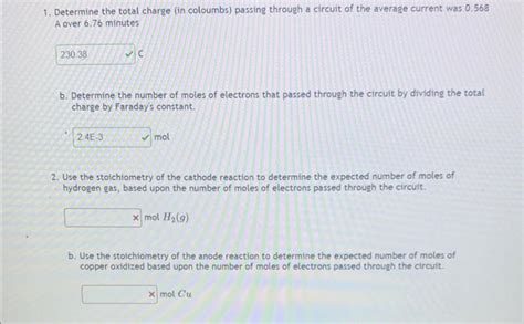 Solved Determine The Total Charge In Coloumbs Passing