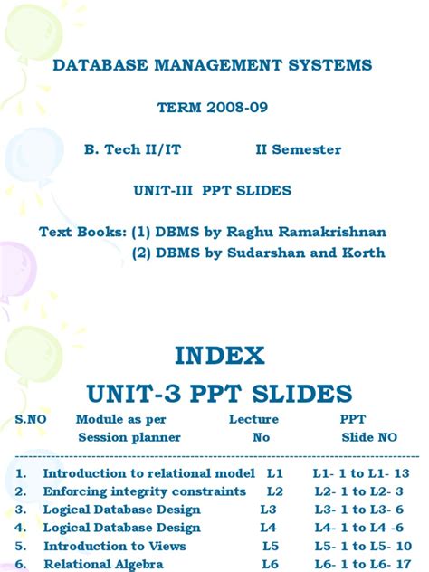 Unit03 Dbms Pdf Information Science Relational Model