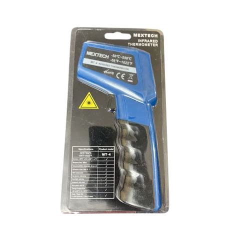 Non Contact Infrared Thermometer Plastic Handheld Blue Black