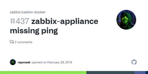 Zabbix Appliance Missing Ping Issue Zabbix Zabbix Docker GitHub
