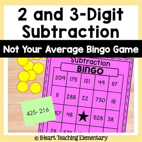 2 And 3 Digit Subtraction With Regrouping Bingo Game