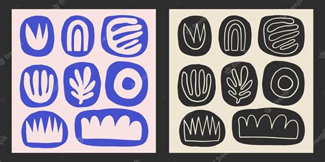 Premium Vector Element Design Set In Abstract Shape