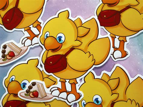 Chocobo Mystery Dungeon Stickers Moogle And Chocobo Options Etsy