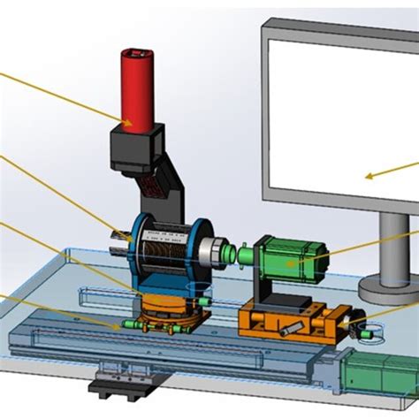 schematic diagram of the vision aided brush alignment assembly system