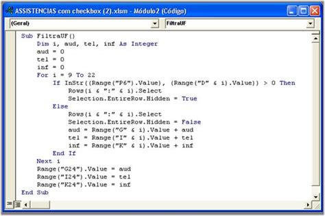 Filtro De Dados Utilizando CheckBox E VBA Guia Do Excel
