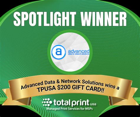 Congratulations To Advanced Data And Network Solutions Tpusa Spotlight Winner Of The Month
