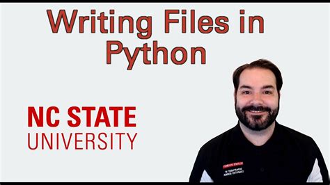 Writing Files In Python Youtube
