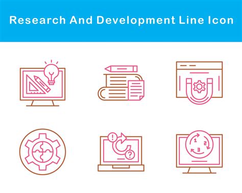 Research And Development Vector Icon Set 21504575 Vector Art At Vecteezy
