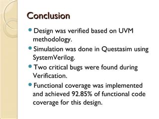Spi Master Core Verification Ppt