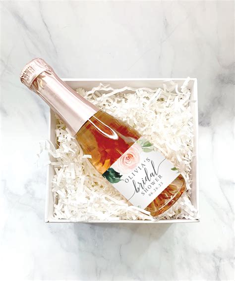 Bridal Shower Mini Champagne Bottle Labels Bridal Shower Etsy