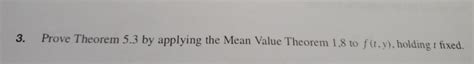 3 prove theorem 5 3 by applying the mean value