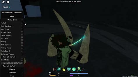 UPDATED Demonfall Script Hack GUI TrinketFarm AutoKilling NPCs GodMode Pastebin