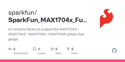 Github Sparkfun Sparkfun Max X Fuel Gauge Arduino Library An