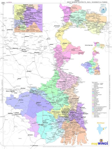 West Bengal Political Map Chart Manufacturer Supplier 50 Off