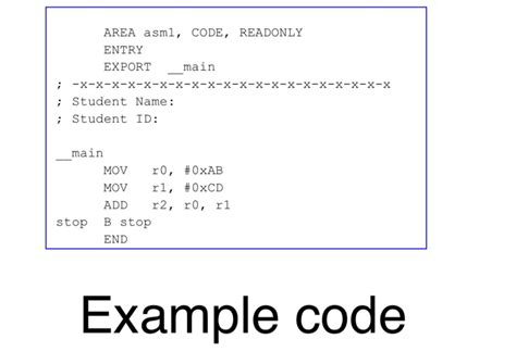 Solved USING BASIC ARM ASSEMBLY LANGUGE See Example PLEASE Chegg