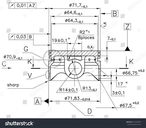 Design Technical Drawings Nonexistent Internal Combustion Stock