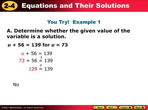 Ppt I Can Determine Whether A Number Is A Solution Of An Equation Powerpoint Presentation