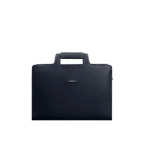 Тёмно-синяя кожаная сумка для документов Blanknote BN-BAG-36-NAVY-BLUE ...