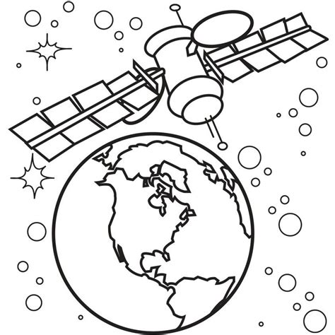 Satellite Solar System Coloring Pages Space Coloring Pages Earth