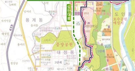 대전 도안지구 행정구역 조정안