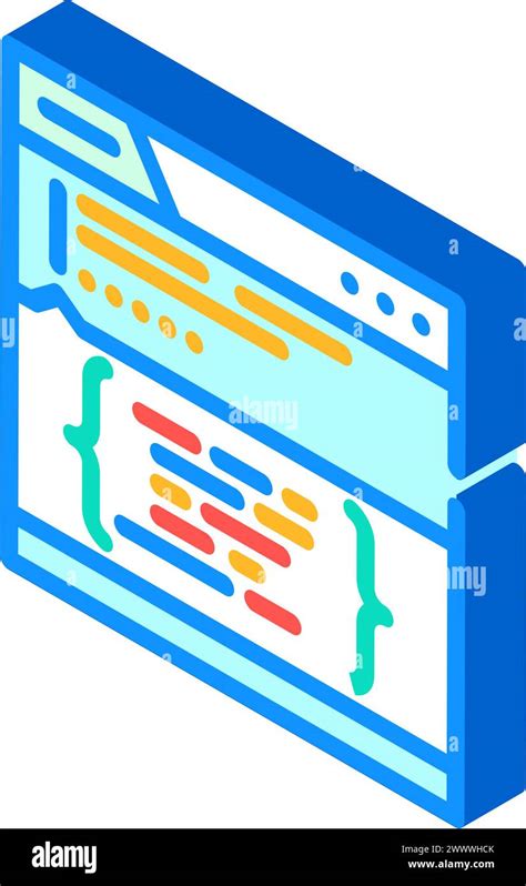 Schema Markup Seo Isometric Icon Vector Illustration Stock Vector Image And Art Alamy