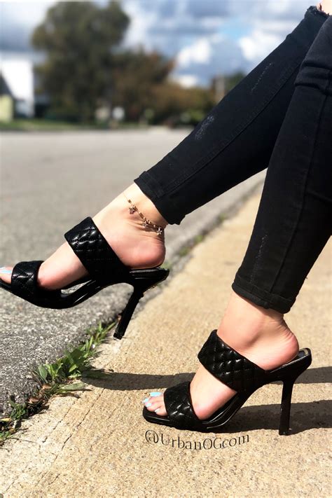 Liliana Open Toe Quilted Double Stiletto Heel UrbanOG Stiletto