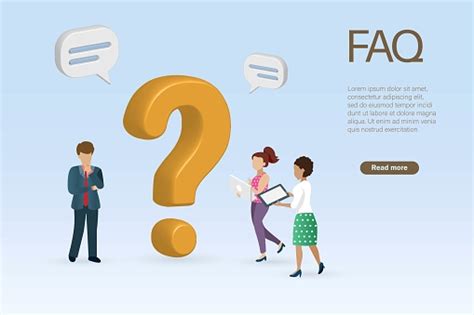 Faq 자주 묻는 질문 개념입니다 Faq 고객 지원 서비스 센터에 대한 물음표 기호가 있는 사람 문자입니다 벡터 그림입니다 3