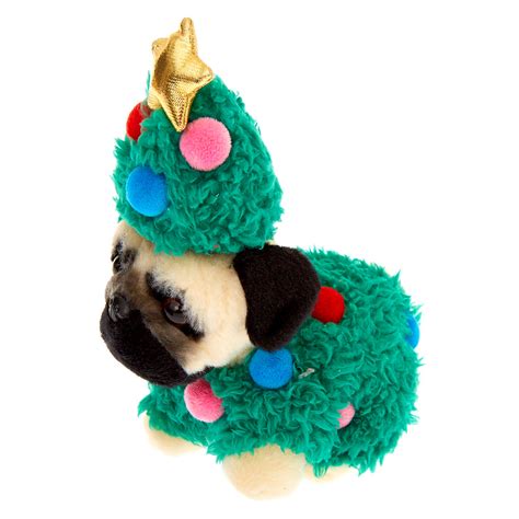 Doug The Pug ™ Small Christmas Tree Plush Toy Green Claires Us