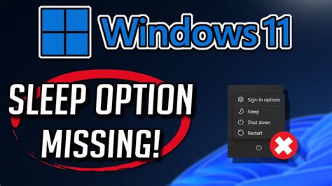 Sleep Option Not Showing Missing In Windows Start Menu Power Option